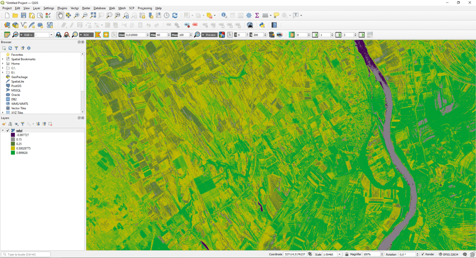 Geospatial analysis - image analysis in agriculture