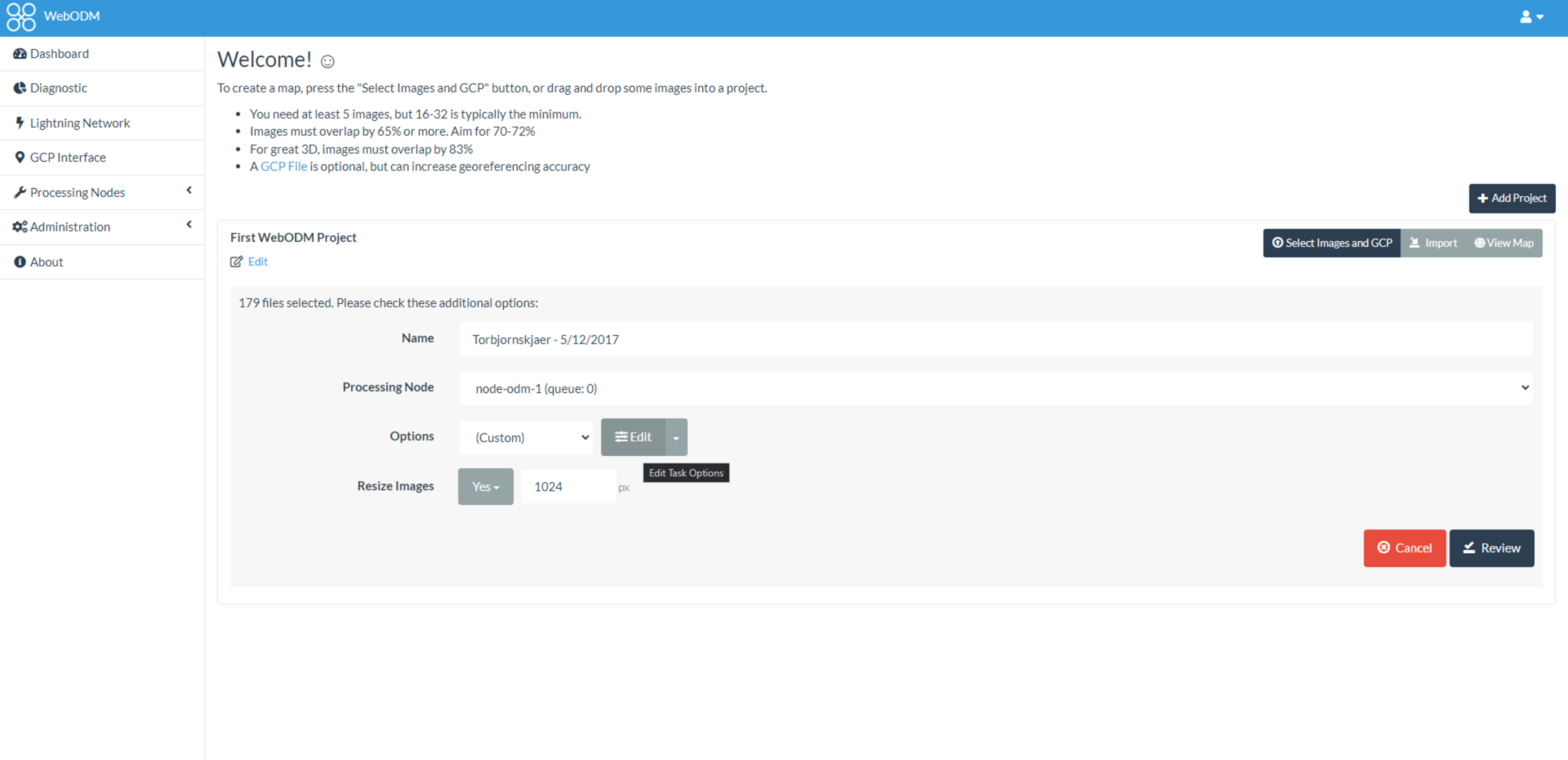 WebODM - Maps and 3D Models from Drone Images