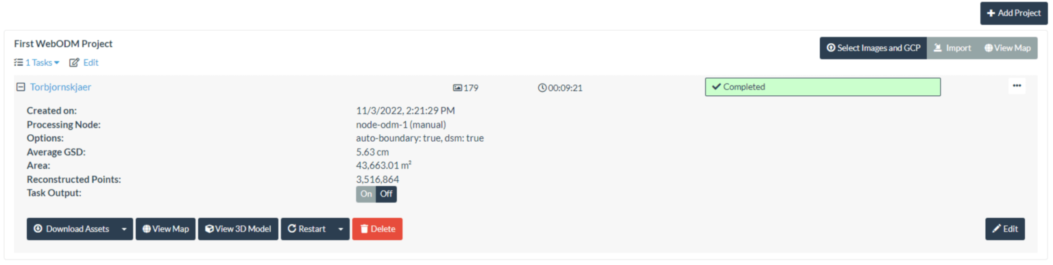 WebODM - Maps and 3D Models from Drone Images