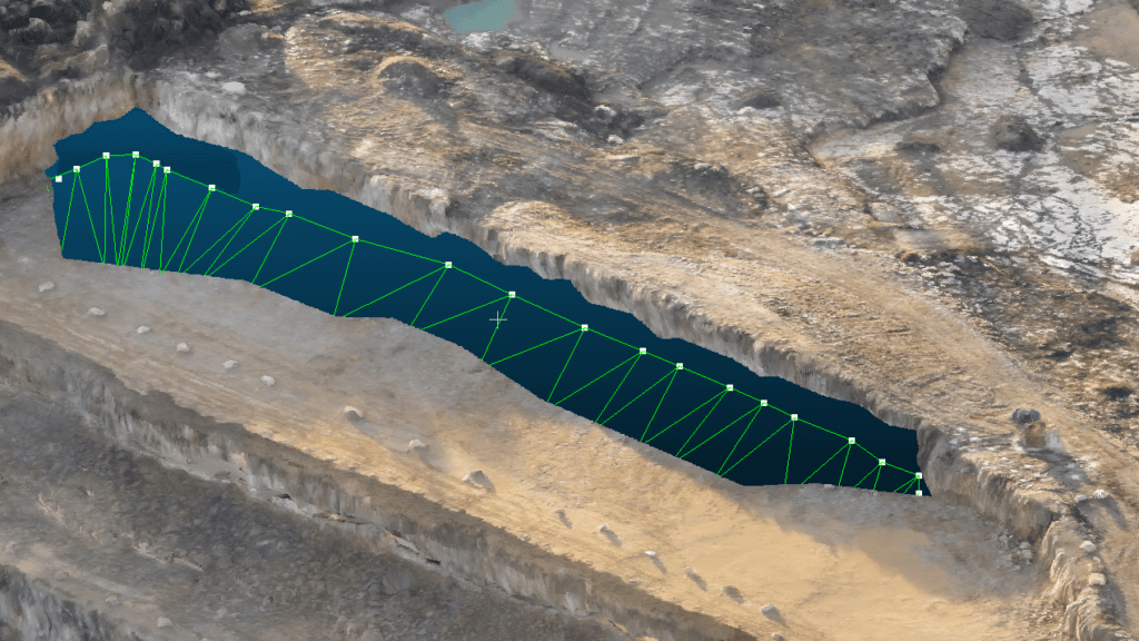 Point cloud masking and surface generation in CloudCompare
